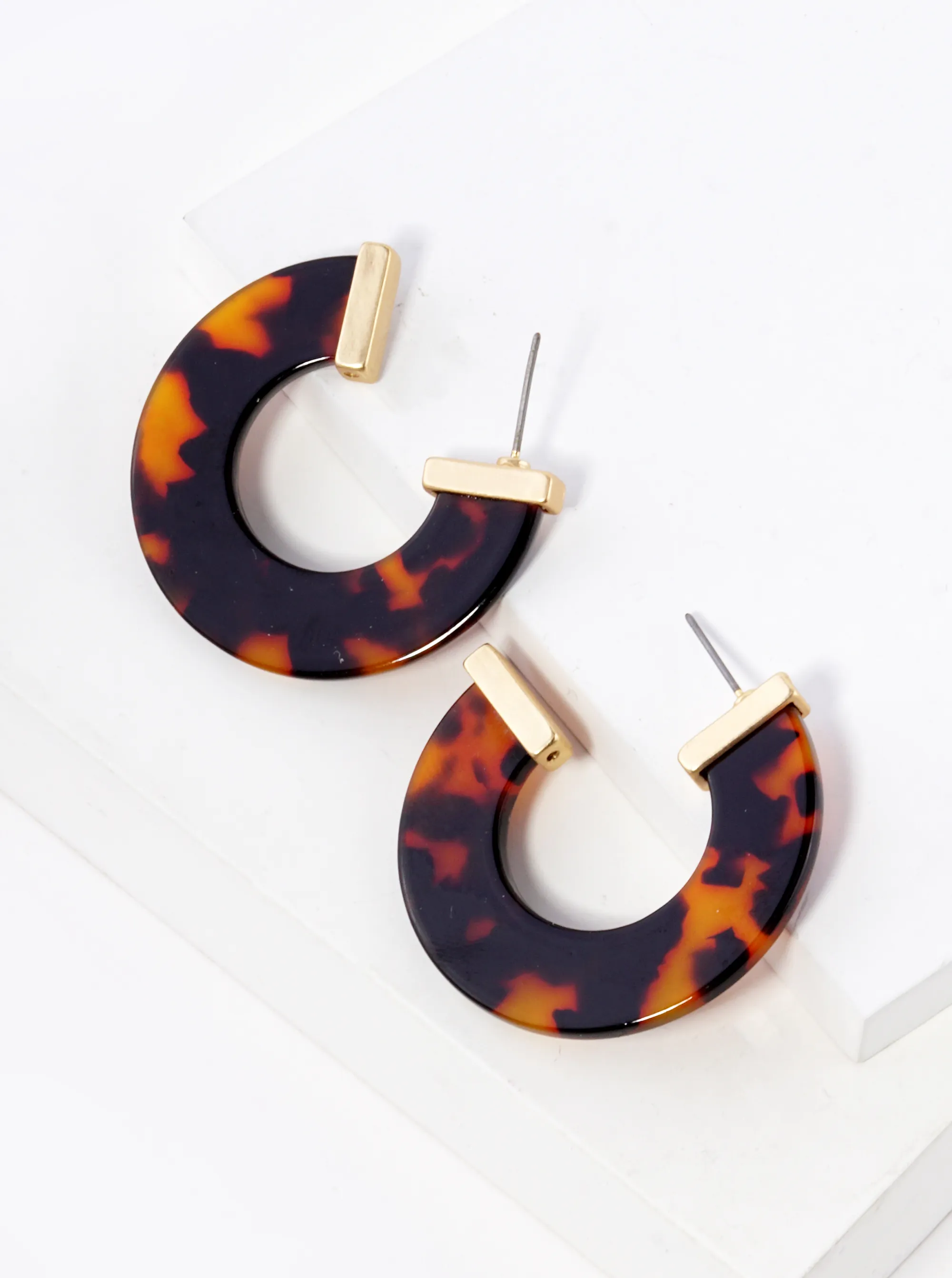 40mm Flat Acetate Color Hoop E QE3319-BEIGE